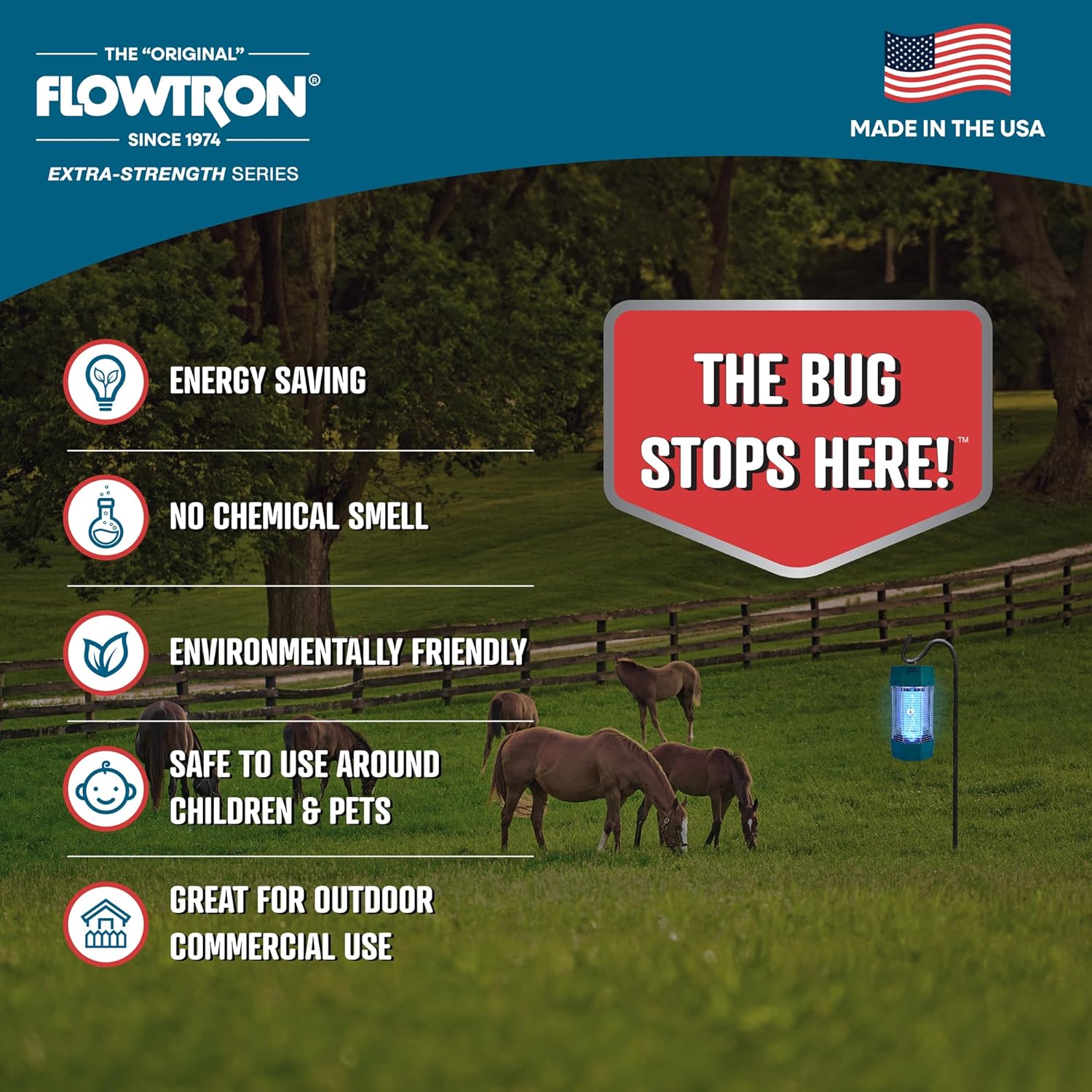 Powerful Commercial Bug Zapper with 2 Acre Coverage | Flowtron