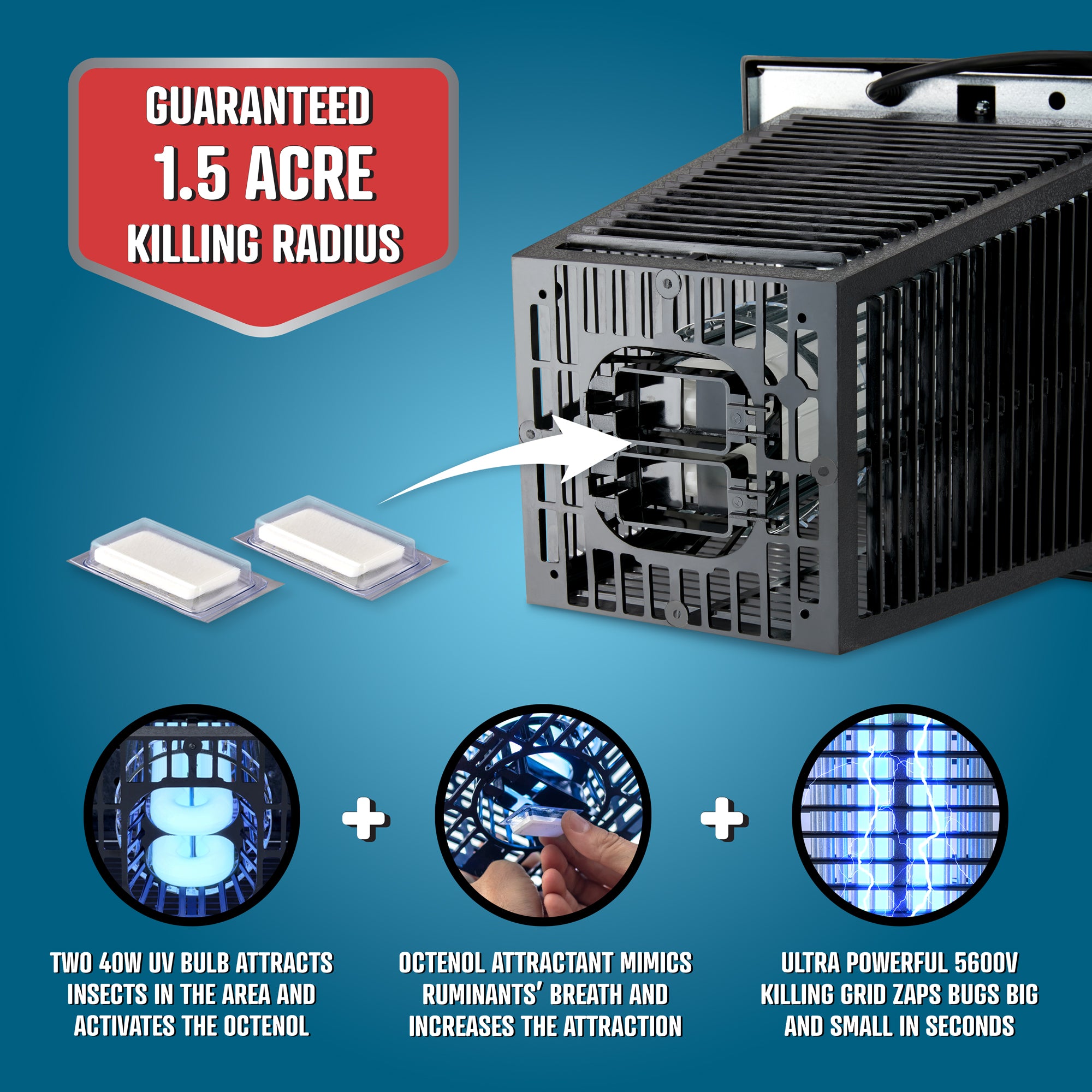 Flowtron Bug Zapper | Effective 1-1/2 Acre Outdoor Coverage