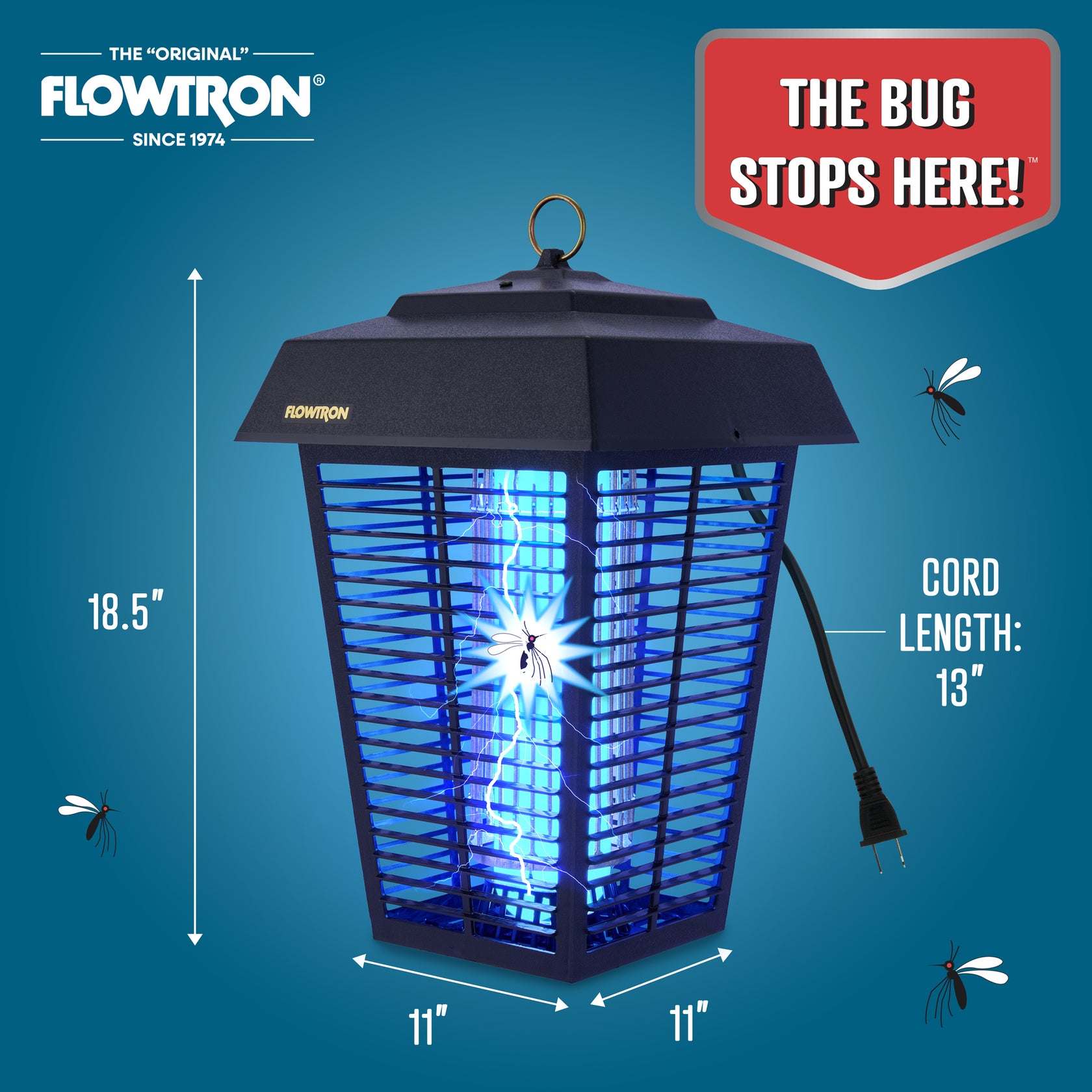 Flowtron Bug Zapper | Effective 1-1/2 Acre Outdoor Coverage