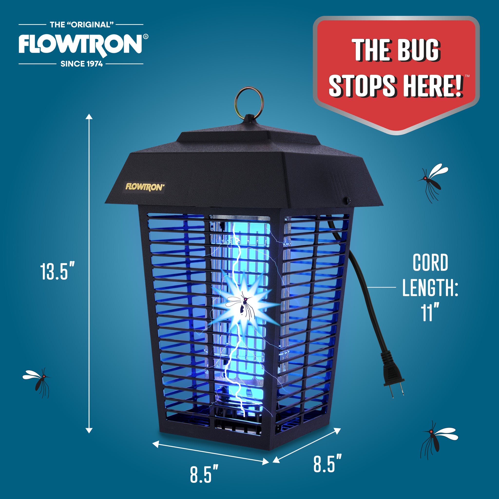 Reliable Bug Zapper for Outdoor Spaces | 1 Acre Coverage | Flowtron