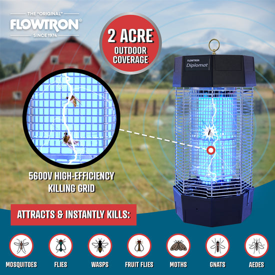 120W High-Performance Indoor/Outdoor Bug Zapper | Flowtron
