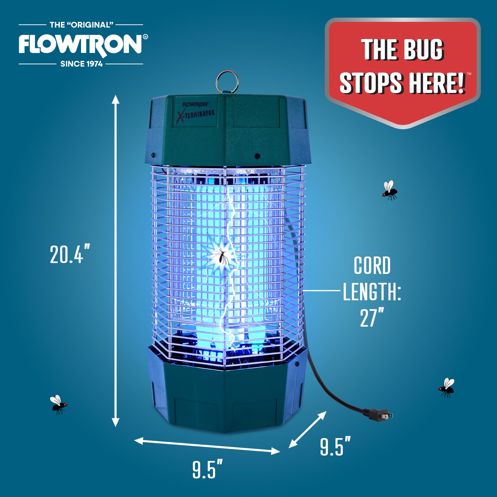 Powerful Commercial Bug Zapper with 2 Acre Coverage | Flowtron