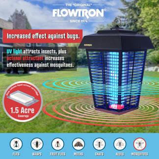 Flowtron Bug Zapper | Effective 1-1/2 Acre Outdoor Coverage