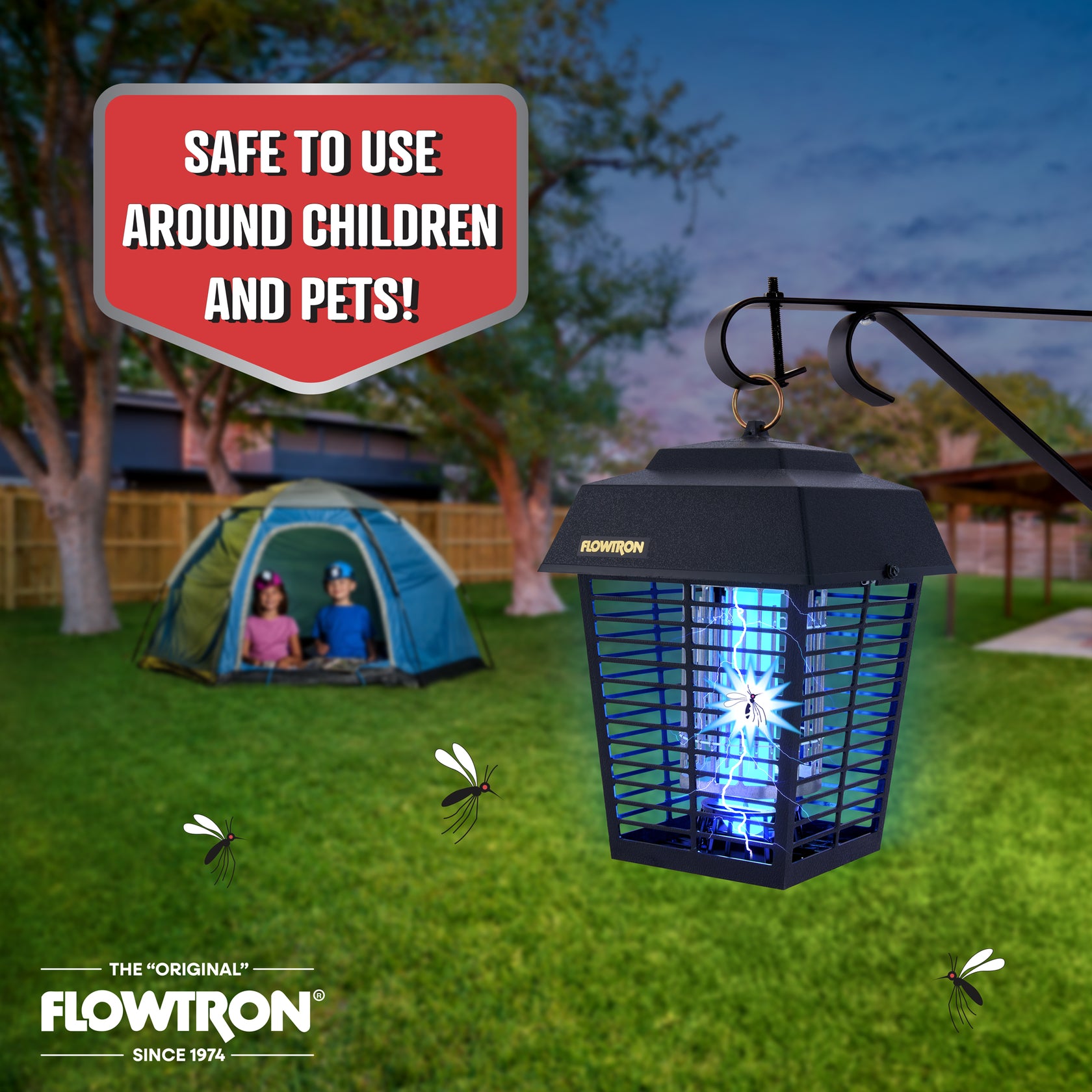 Powerful, Efficient Outdoor Bug Zapper | 1/2 Acre Coverage | Flowtron