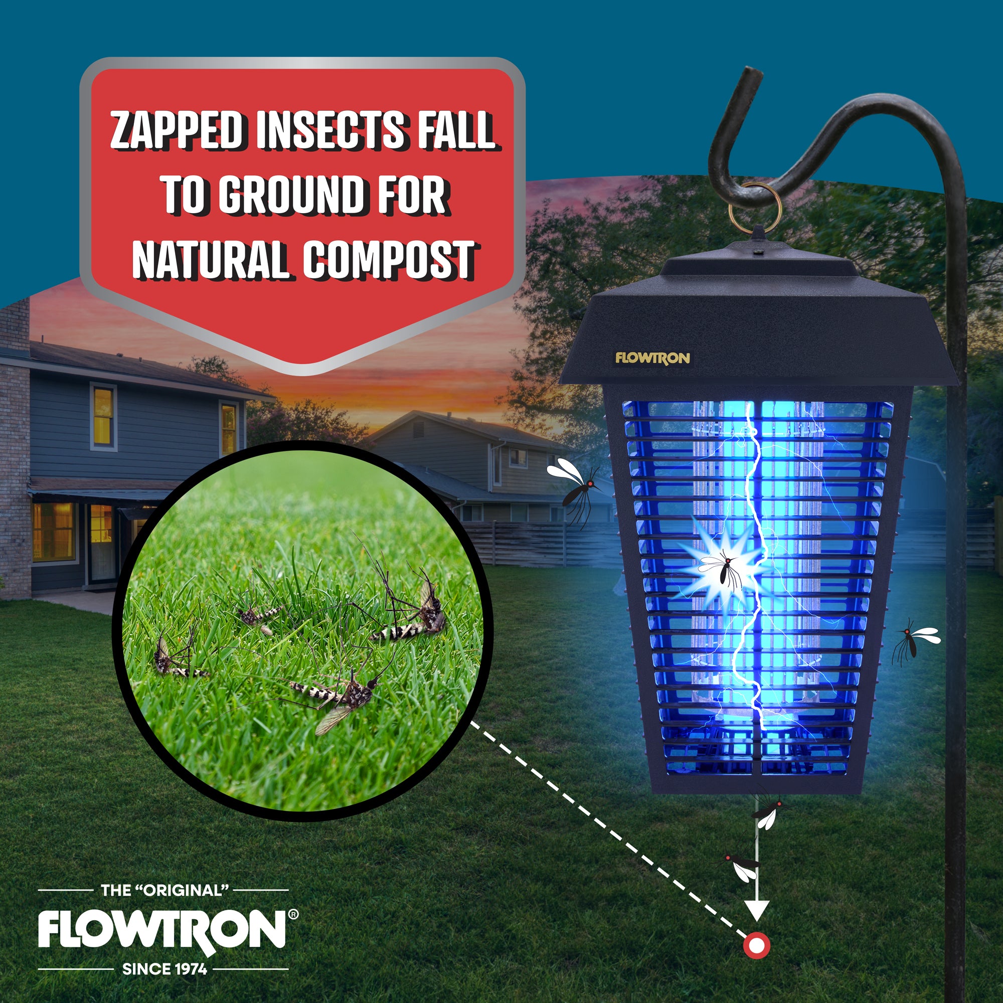 Flowtron Bug Zapper | Effective 1-1/2 Acre Outdoor Coverage