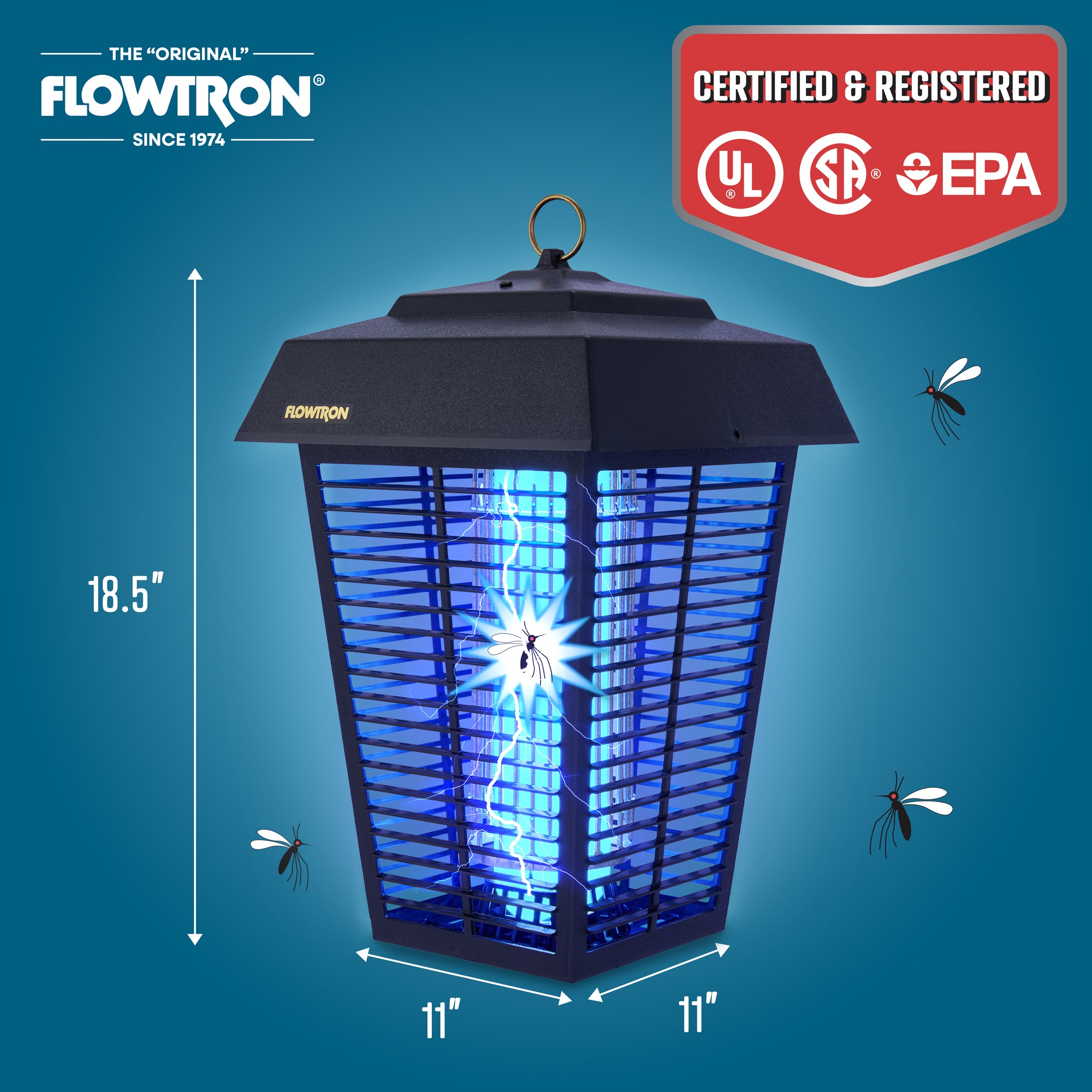 Flowtron Bug Zapper | Effective 1-1/2 Acre Outdoor Coverage