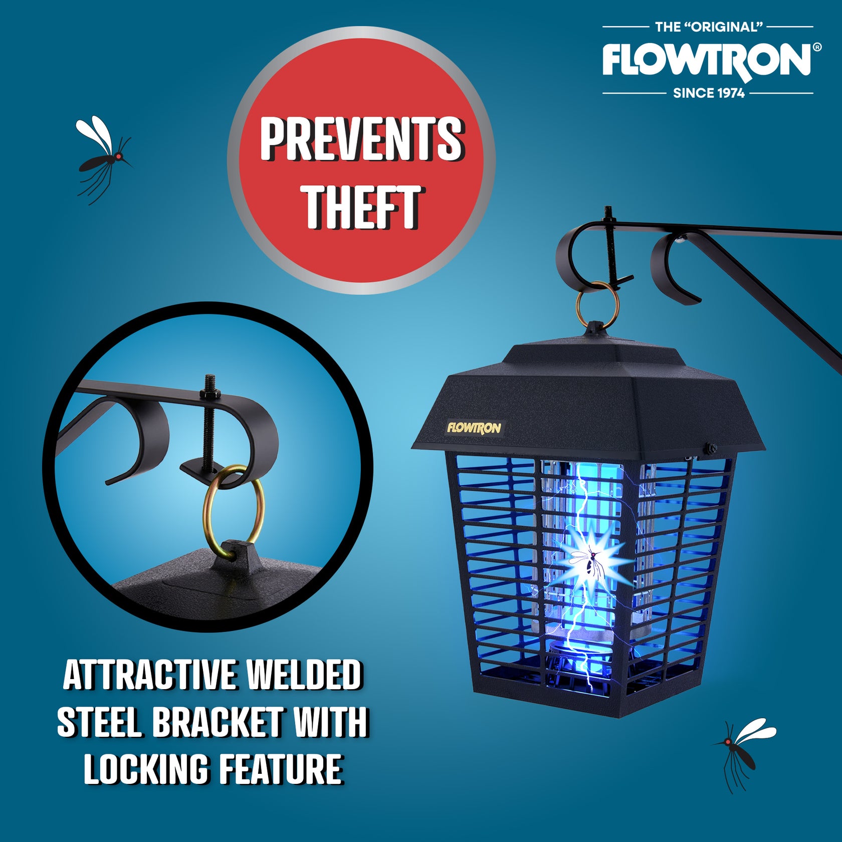 Fancy Wall Bracket for Securely Mounting Flowtron Bug Zappers