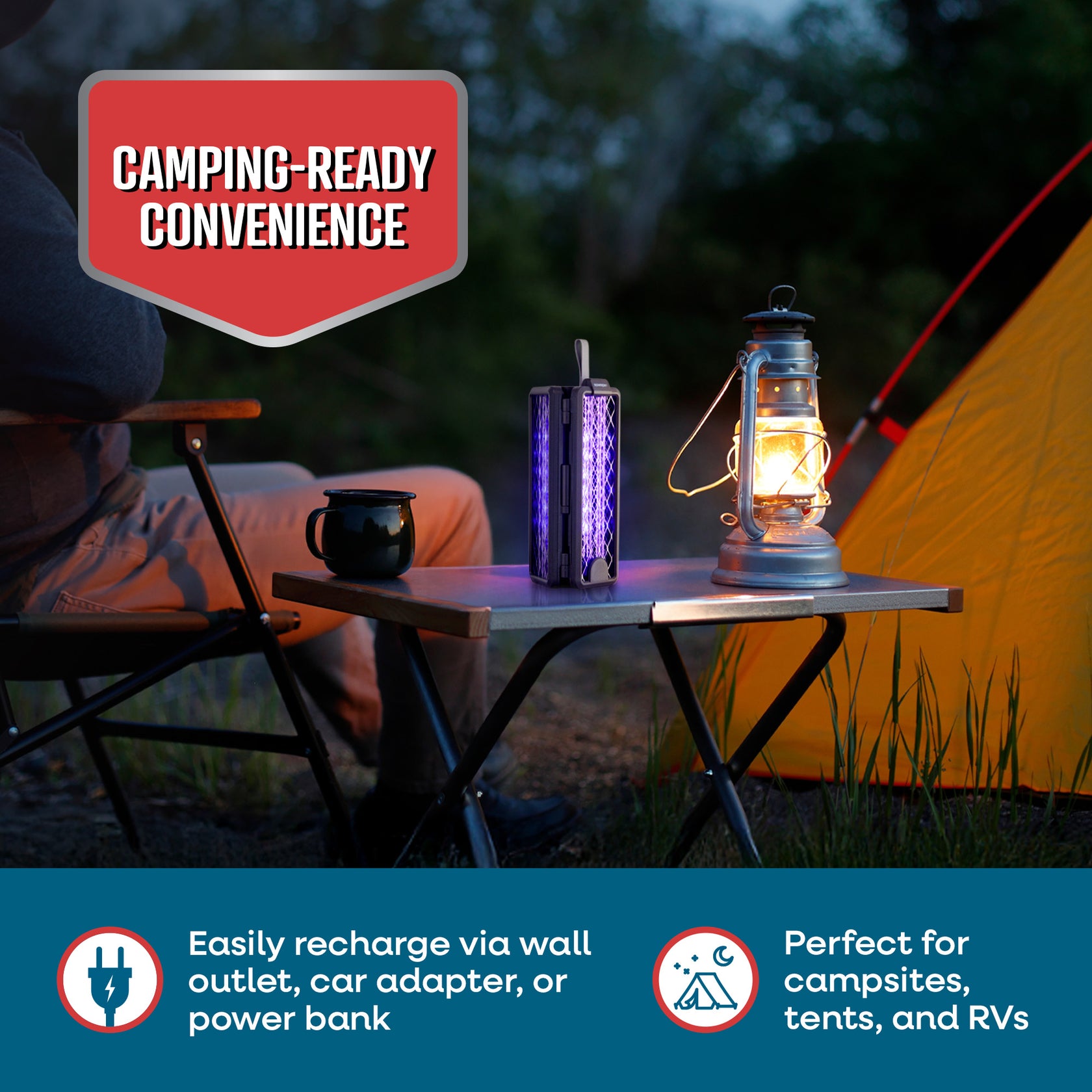 Tri-Fold Bug Zapper Racket – Portable & Powerful | Flowtron